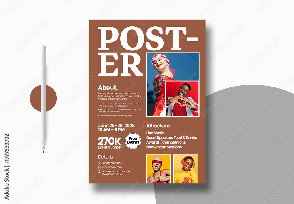 Creative Poster Design Template Stock Template | Adobe Stock