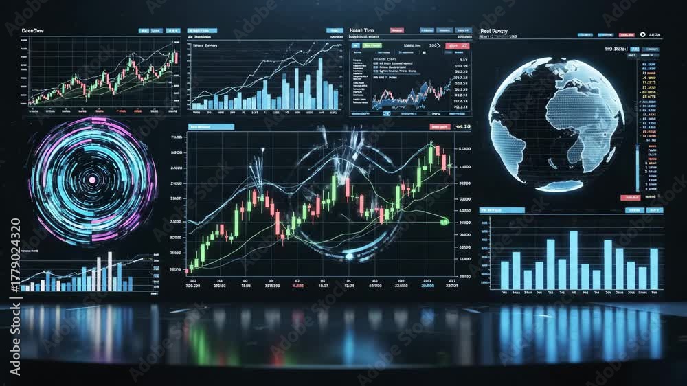 Financial Data Visualization with Globe - A futuristic dashboard ...
