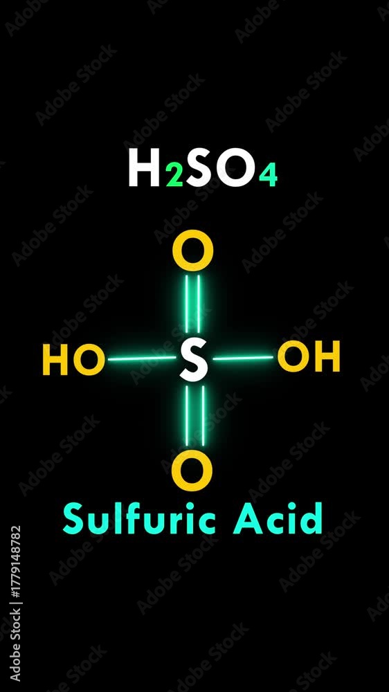 Sulfuric Acid molecular structure, Sulfuric acid is a strong acid ...