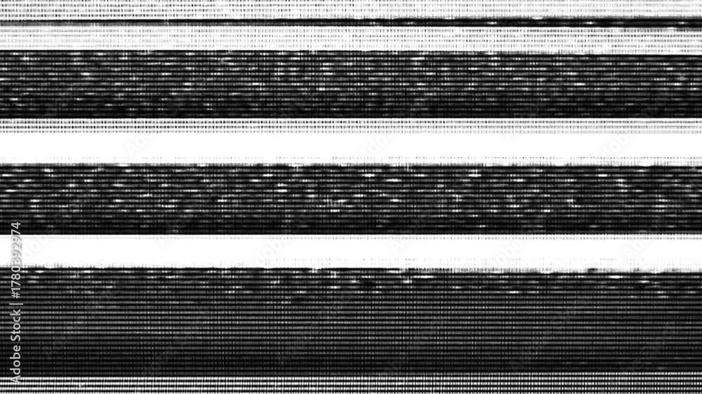 Seamless analog CRT static noise with VHS glitch distortion texture for ...