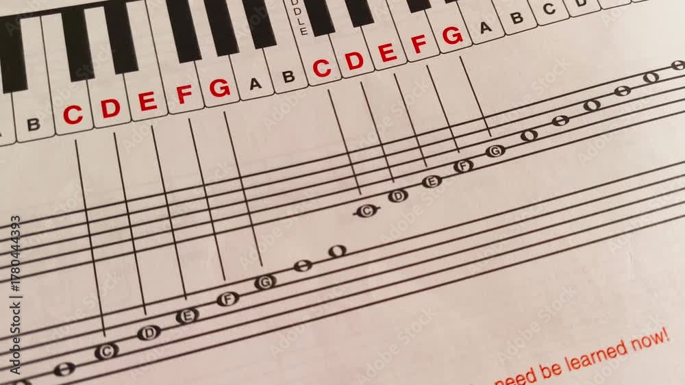 Learn piano chords and notes with this instructional video showing ...