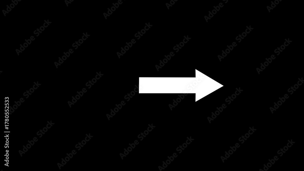 Arrow pointing right side animation.Right arrow for road direction ...
