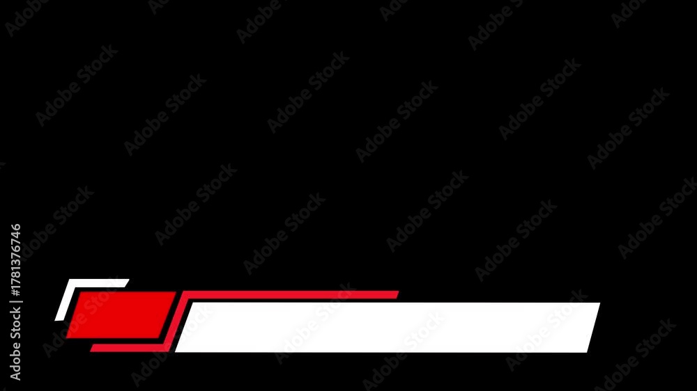 Sleek lower third animation template on alpha channel and black screen ...