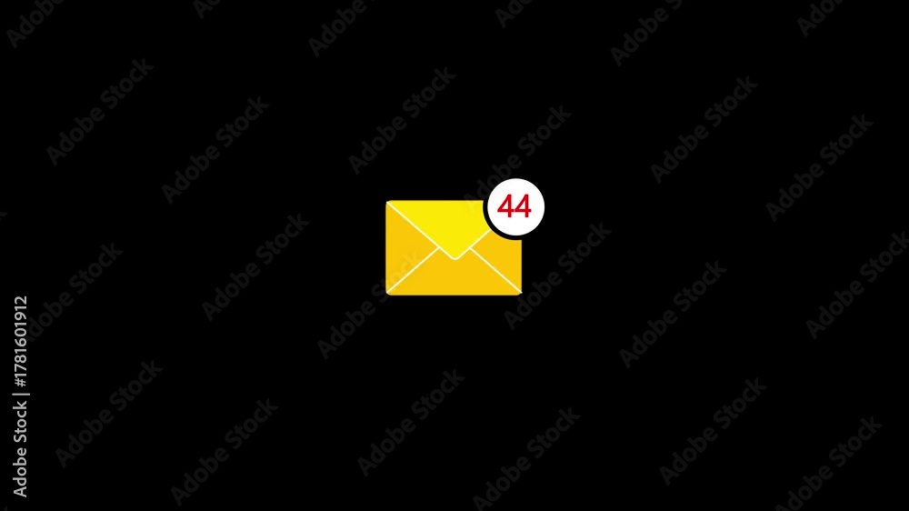 Receiving a lot of emails concept animation. with group of paper plane ...