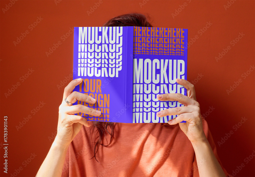 Mockup of Front and Back Book Cover Design Stock Template | Adobe Stock