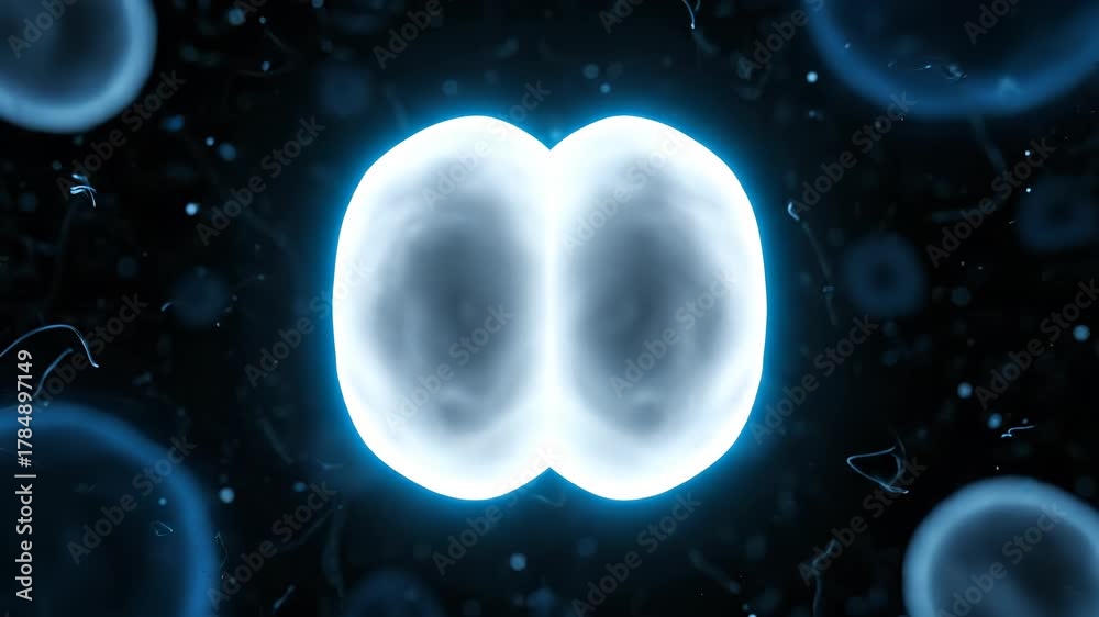 Genetic cell: nuclear sequence, stem origin, microscopic form, organic ...