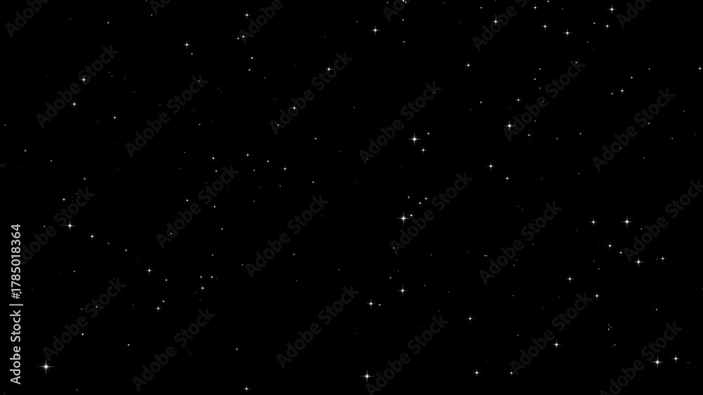 4K Stars and Starry Night Sky Twinkling Star Animation Video, Glitter ...