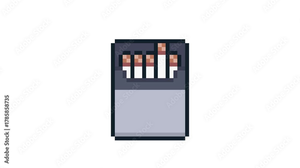 8-bit pixel art cigarette pack. looped animation 4k 30fps 素材庫影片 | Adobe ...