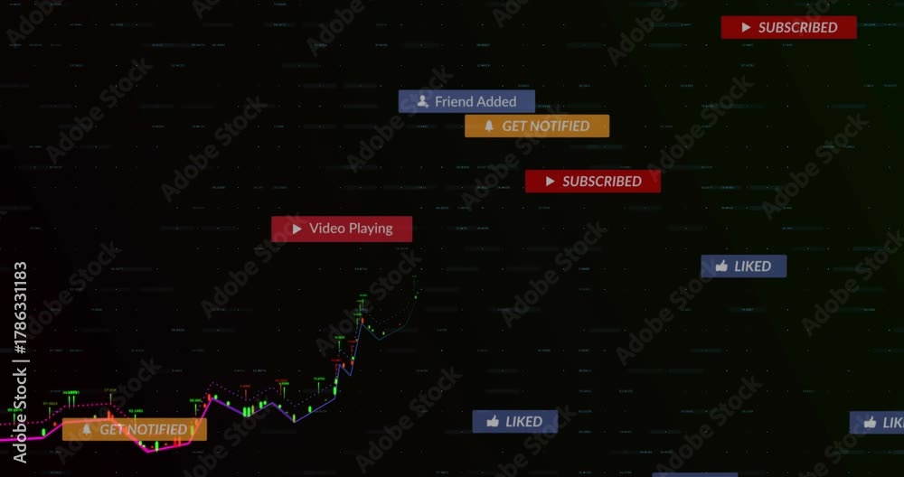 Cursor appearing low center, UI icons floating, badges attaching to ...