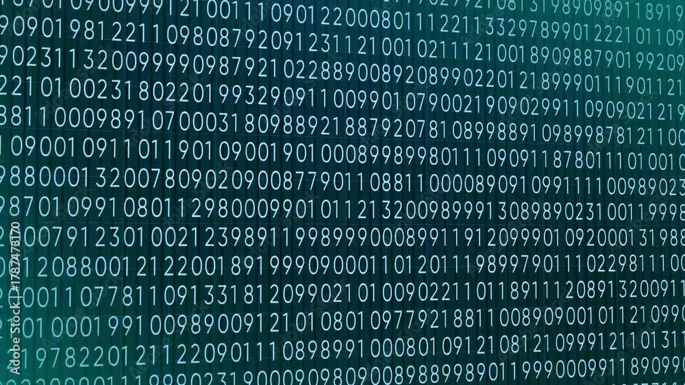Binary Code Animation, technology concept. 4K Binary Code Random Number ...