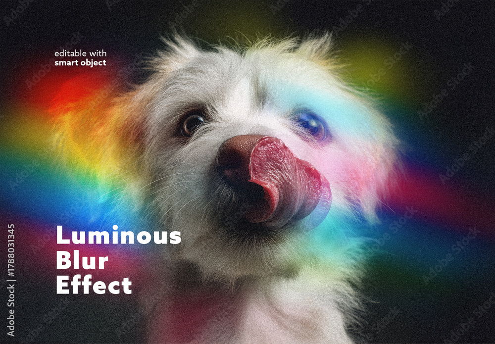 Luminous Blur Photo Effect Stock Template | Adobe Stock