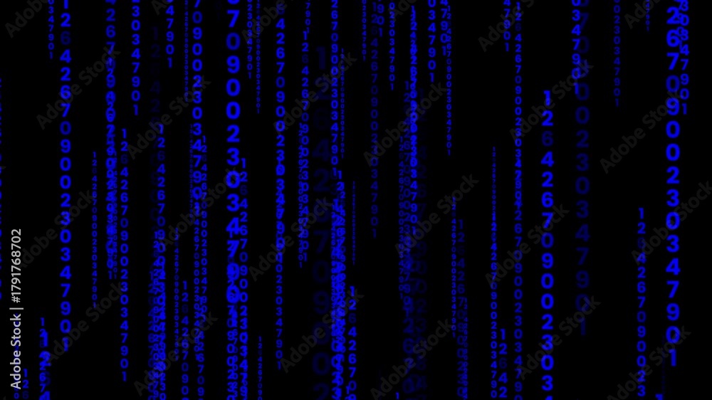 Matrix Style binary code falling animation Background, Digital Binary ...