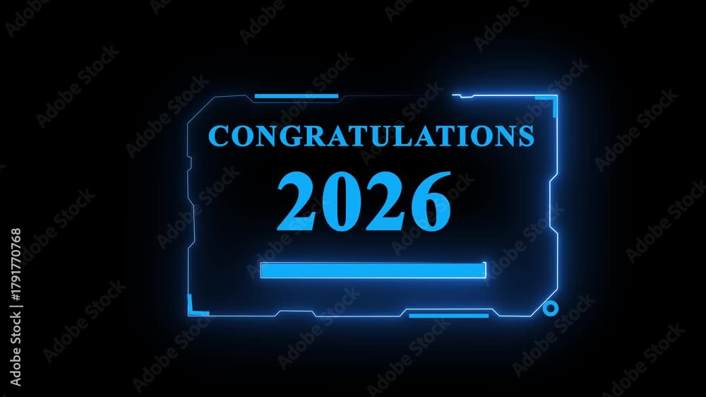 New year 2026 loading concept. Year change concept with congratulations 2026 animation. Loading ...