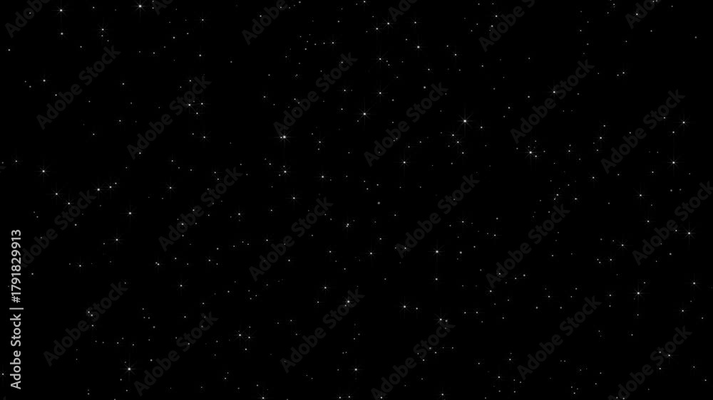 4k stars and starry night sky, sparkle twinkling star animation video ...