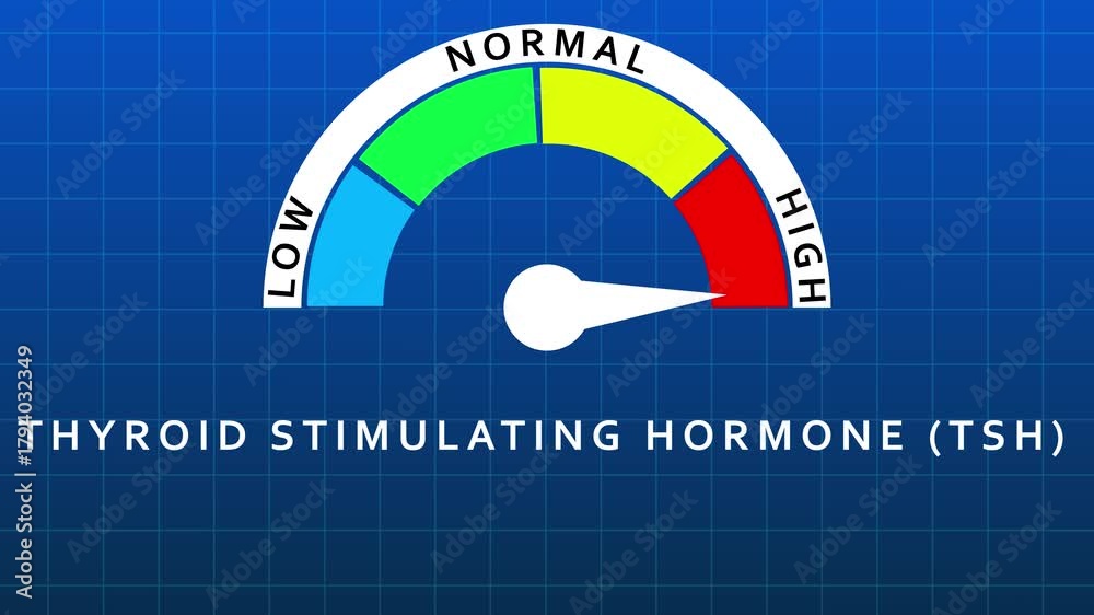 Thyroid Stimulating Hormone TSH Gauge Meter Indicating Normal Range ...