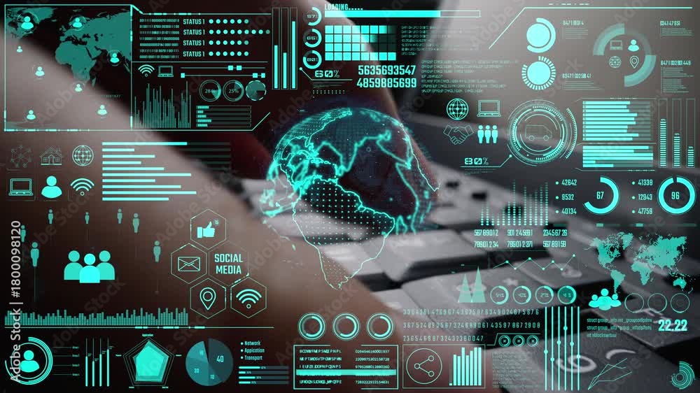 Data center monitoring dashboard visualize network performance ...