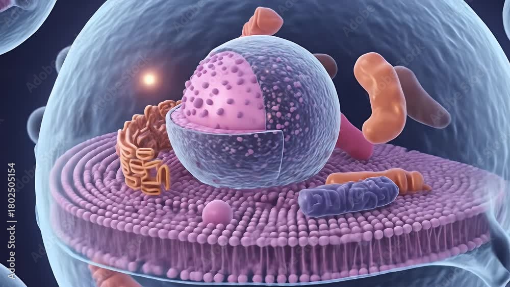 Microscopic Journey Inside a Human Cell: A Detailed 3D Animation of ...