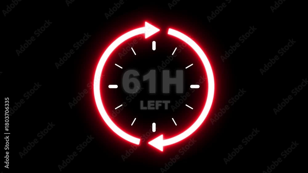 Real time countdown timer animation. Modern flat design of countdown ...