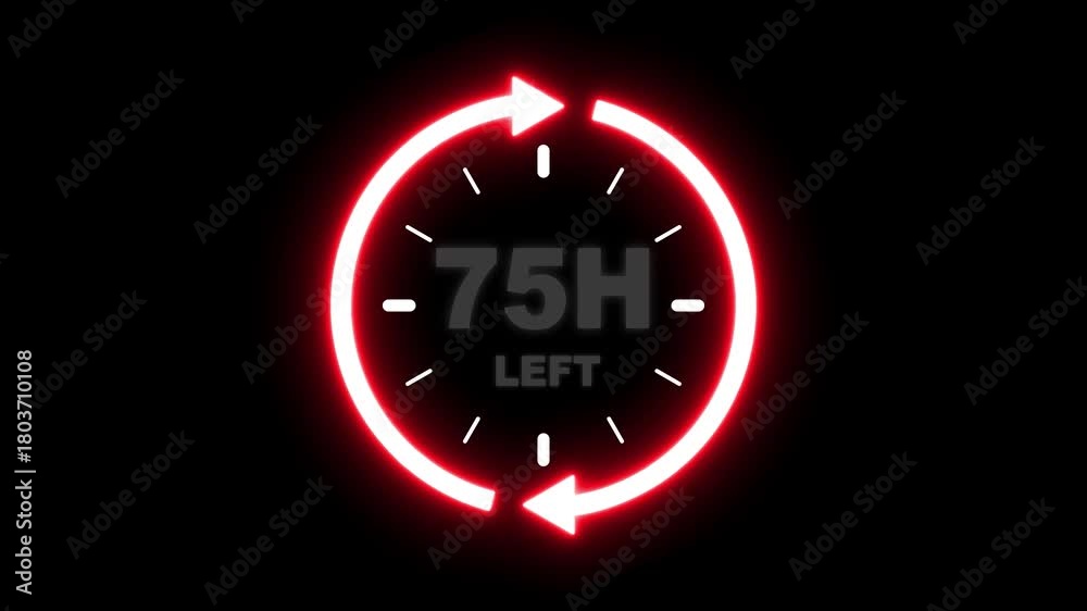 Real time countdown timer animation. Modern flat design of countdown ...