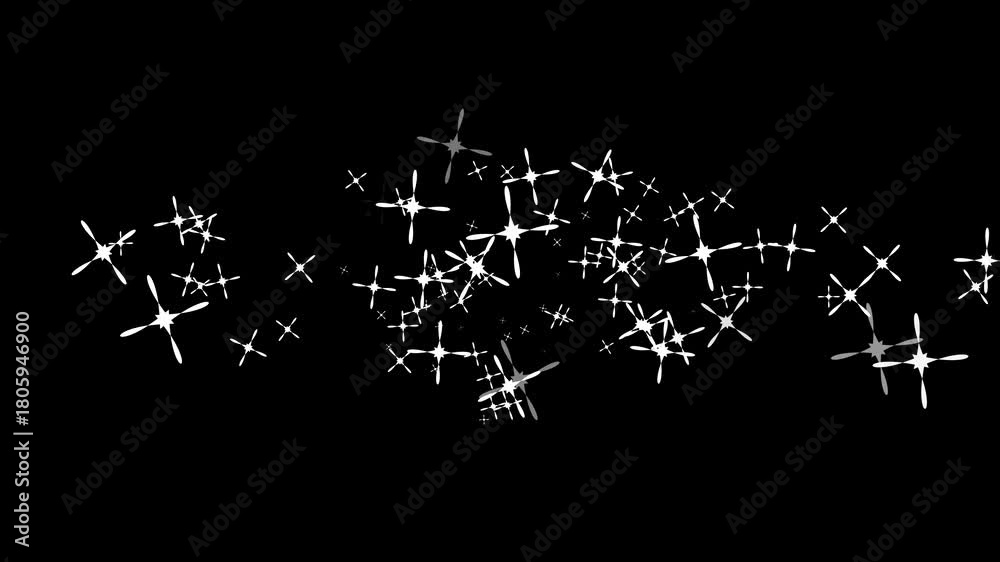 Twinkling white doodle stars, glowing glitter trails and shimmering ...