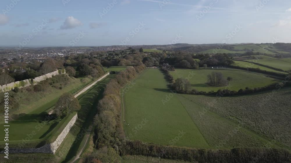 Castle a great fortress which began life as an Anglo-Saxon earthwork ...