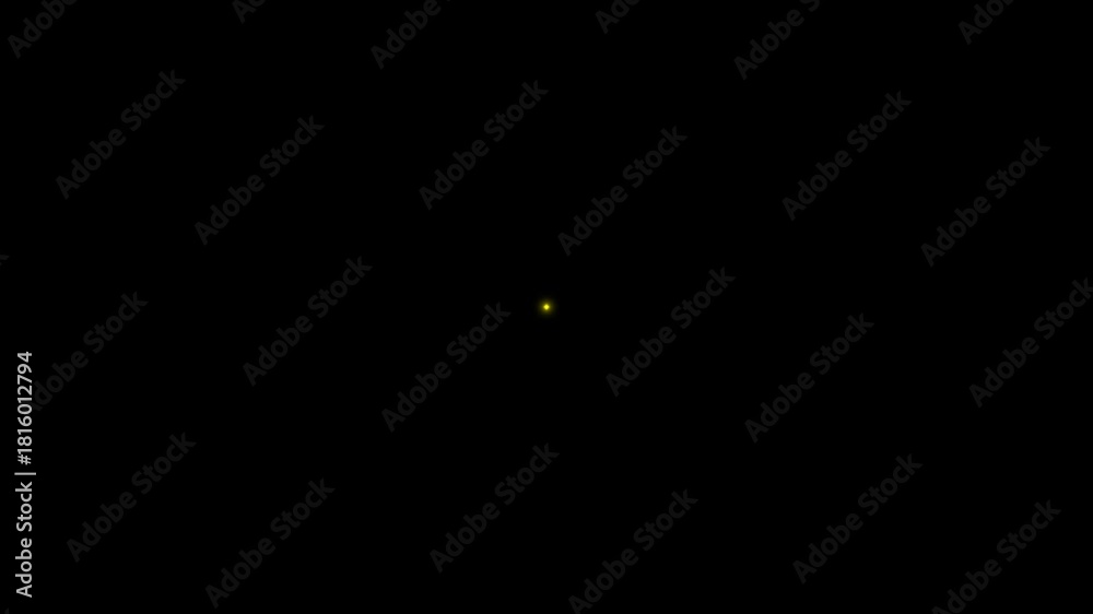 Single Yellow Four-Point Star Pop Up Animation (4K, Magical Element ...
