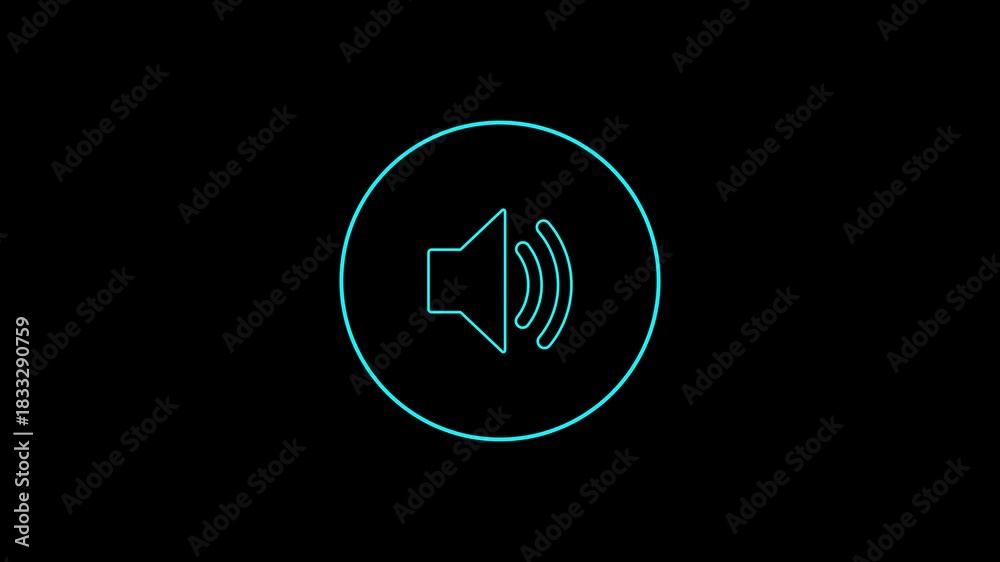 sound audio volume speaker icon,loudspeaker icon. Motion graphics of ...