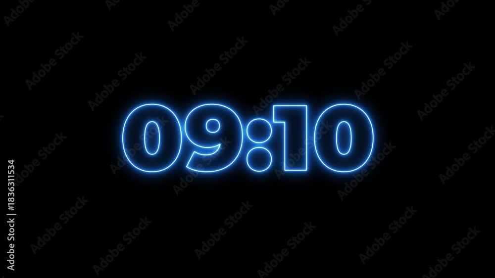 10 minutes Countdown timer with transparent background. 4K countdown ...