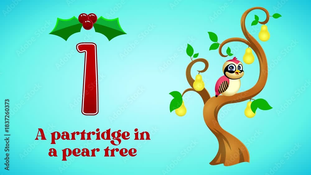 The 12 Days Of Christmas - 1st Day - A Partridge In A Pear Tree - 4K ...