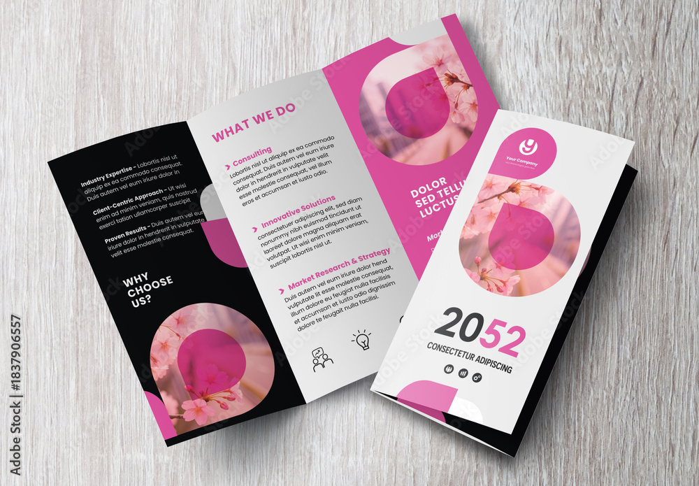 Corporate brochure design template – Professional modern tri-fold ...