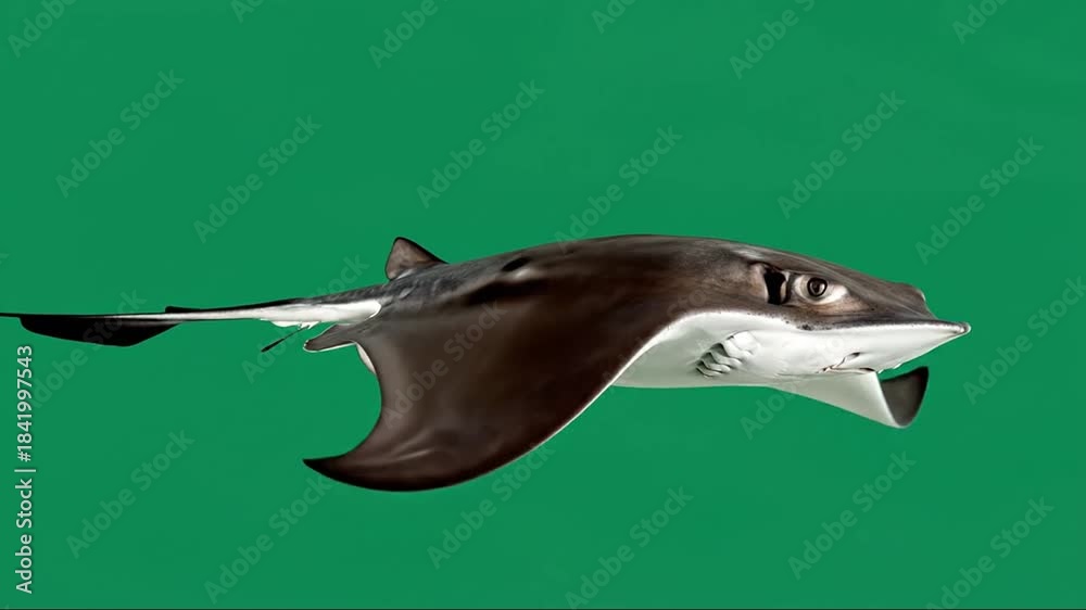 Sequence of Shark Models Moving Across a Green Screen Background in a ...