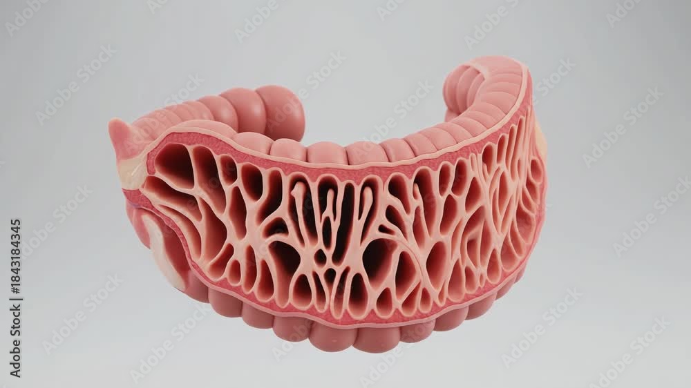 Realistic Anatomical Wax Model of the Human Jejunum Stock ビデオ | Adobe Stock