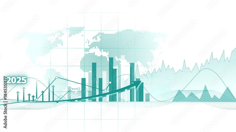 Vídeo do Stock: Futuristic Financial Growth Graph for 2025 to 2026 ...