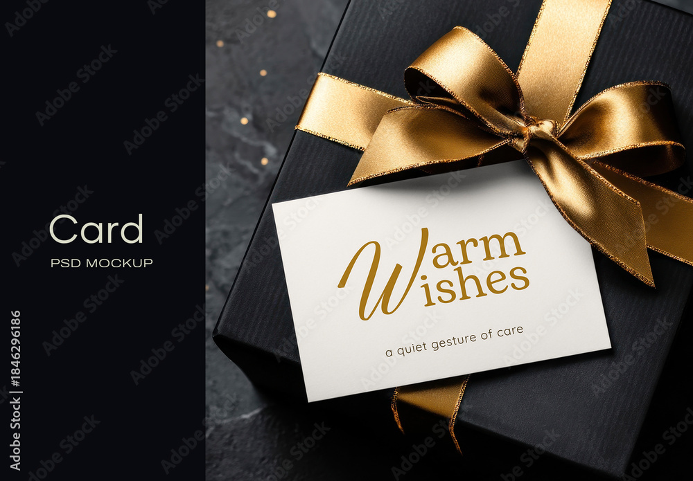 Elegant Gift Card Mockup Design PSD Stock Template | Adobe Stock