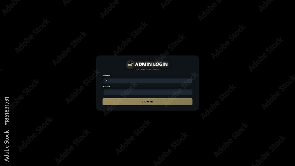 Login animation shows an administrator attempting to access a system ...