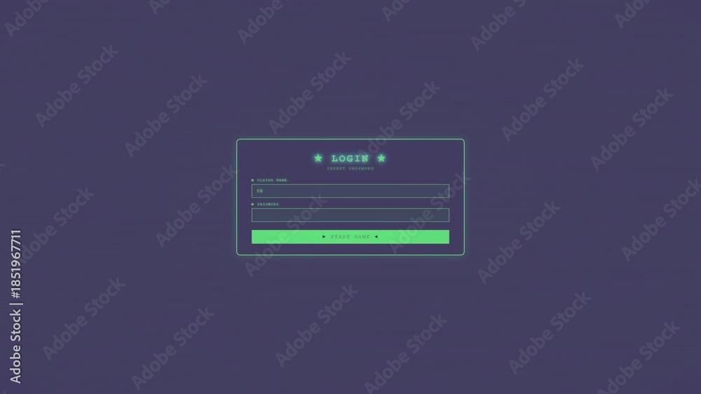 Vidéo Stock Computer system login animation shows user input and ...