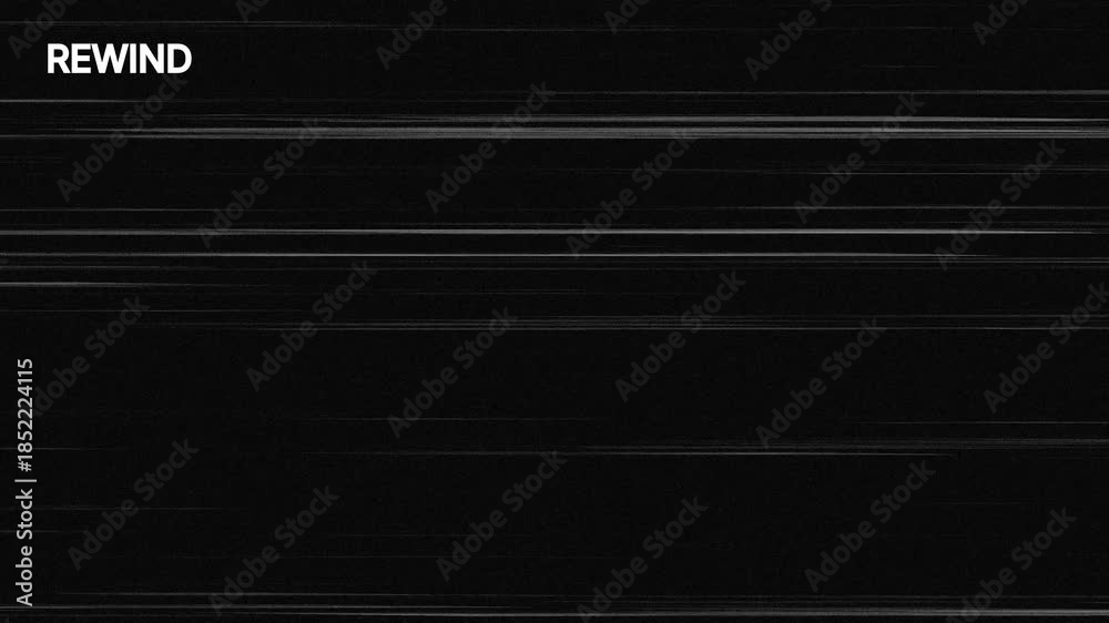 Rewind overlay seamless loop animation with noise and horizontal ...