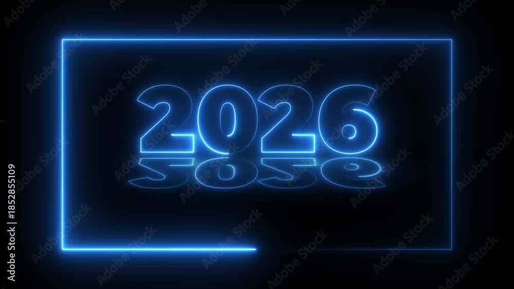 New year 2026 loading bar animation, Loading bar from 2025 to 2026 new ...