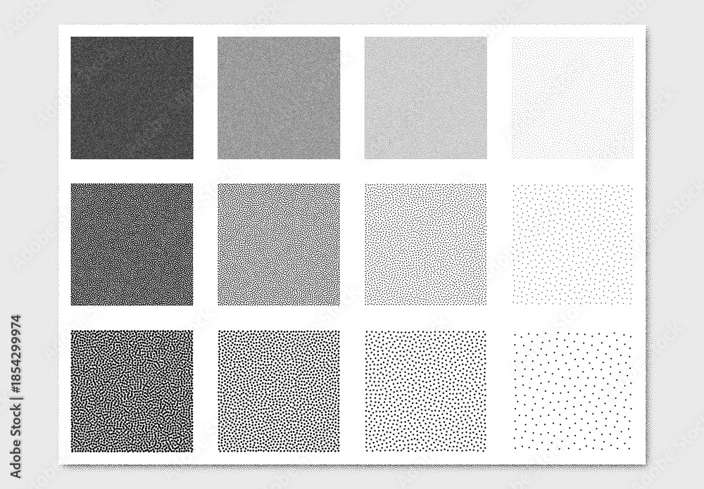 Vector collection of abstract square stipple noise texture backgrounds ...