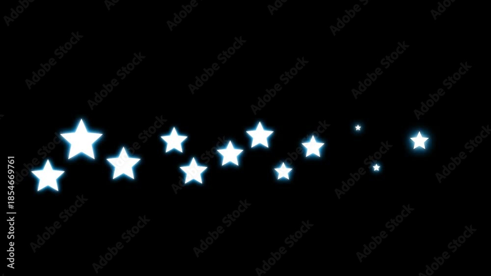 Glitter sparkle stars animated on black screen twinkling animation ...