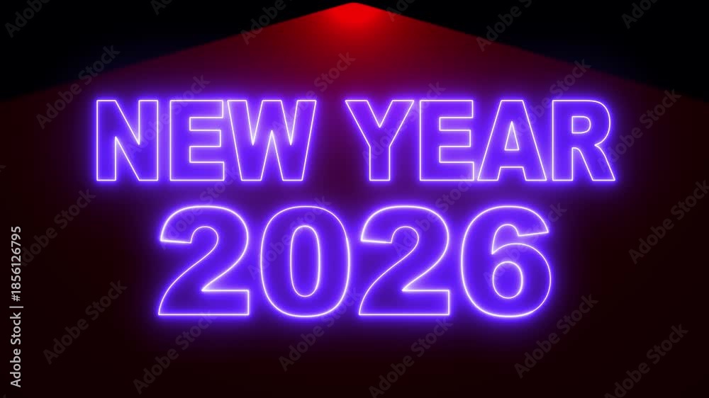 2026 Happy new year 2026 neon animated background greetings happy new ...