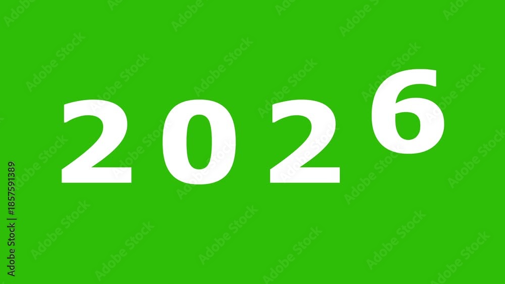 Year change 2025 to 2026 animation .coming new year 2026 concept ...