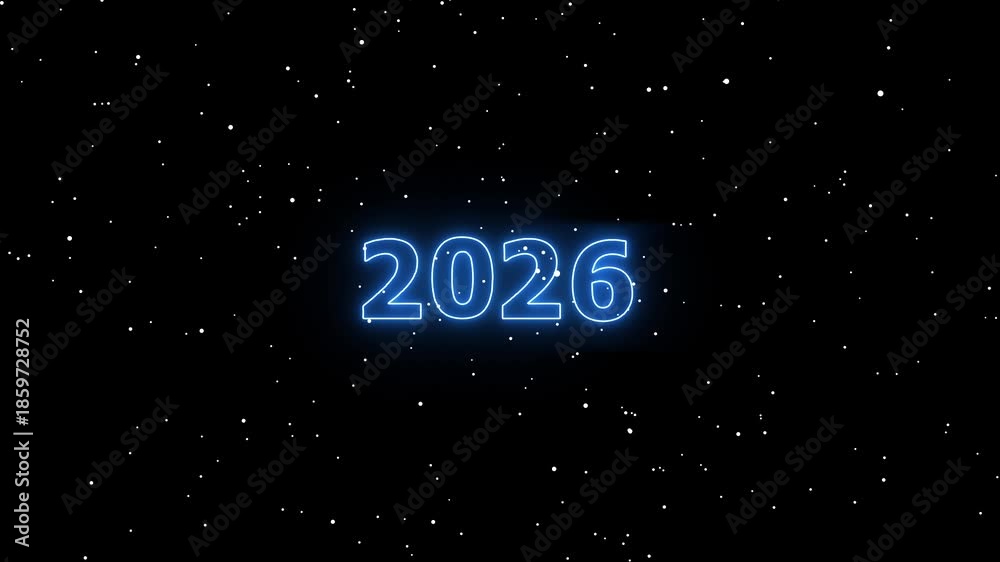 New Year 2026 countdown animation for celebration and time transition ...