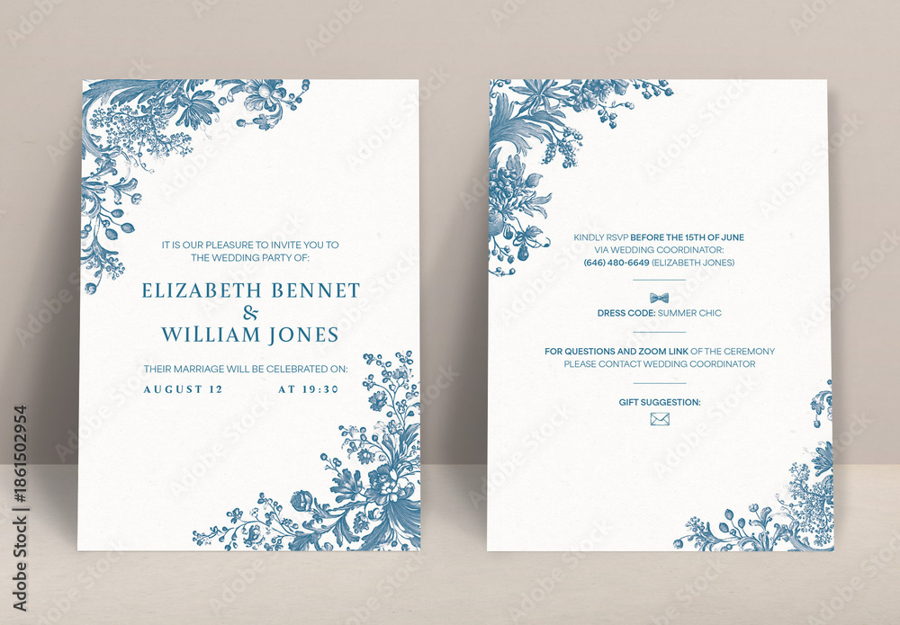 Wedding invitation design template Stock Template | Adobe Stock