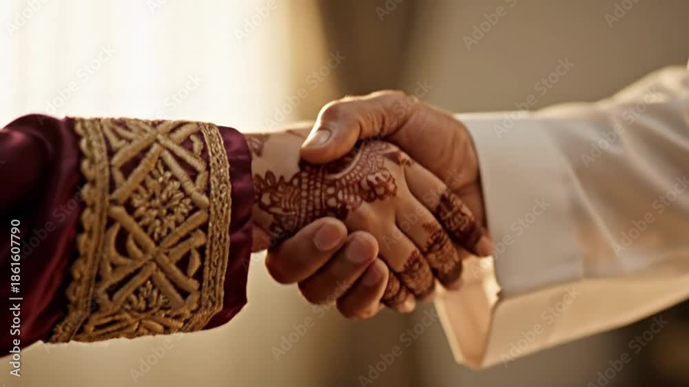 Video Stock Wedding Handshake - A Symbol of Unity and Commitment ...