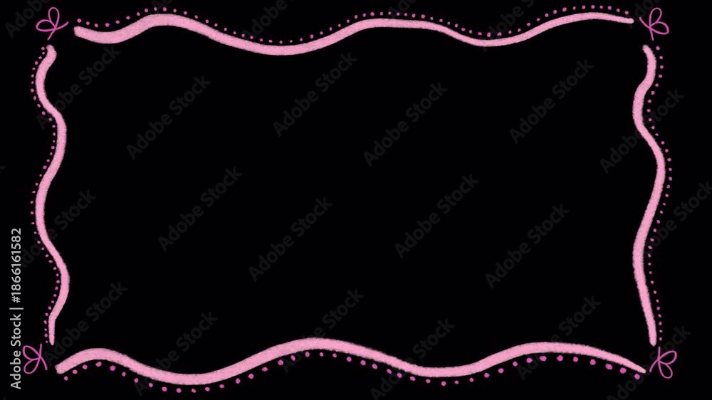Hand Drawn Animated Borders with Transparent Background. Sketchy doodle ...