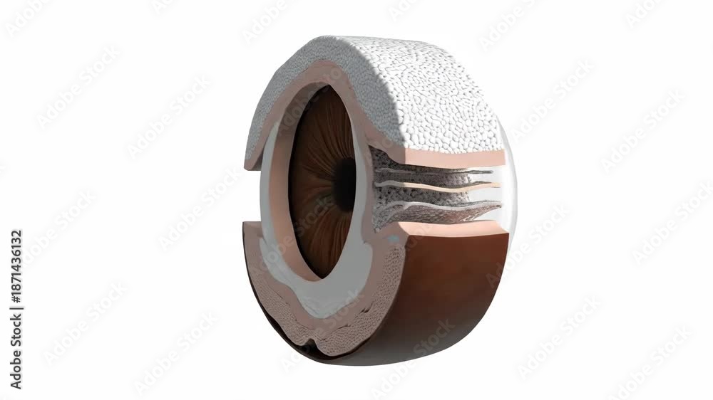 Detailed 3D CGI Octane Render of Human Eye Anatomy vídeo do Stock ...
