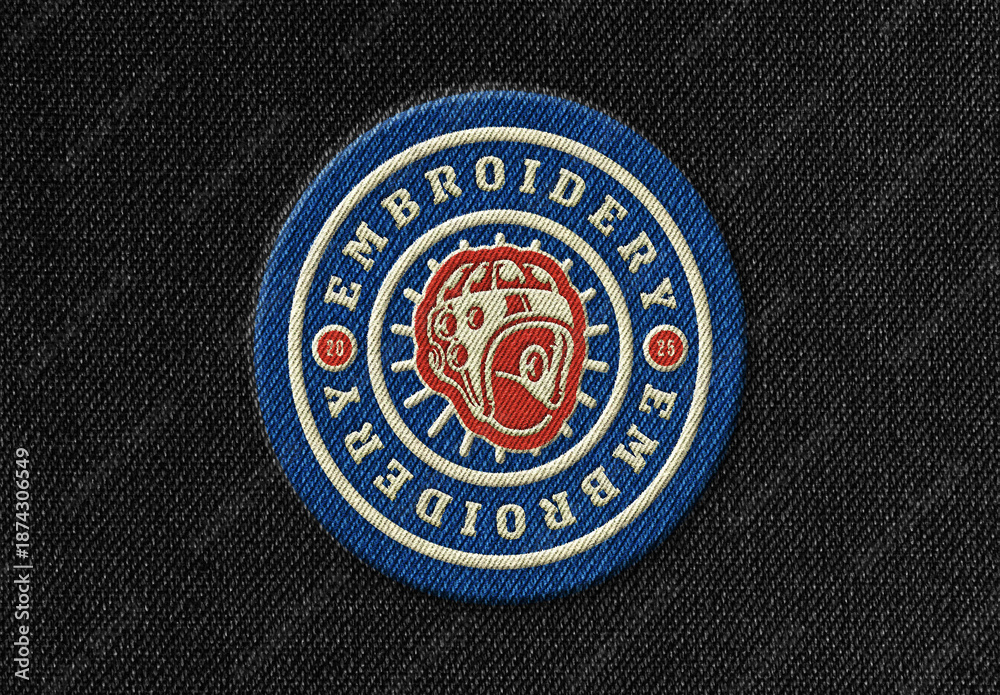 Embroidery Badge Mockup Stock Template | Adobe Stock