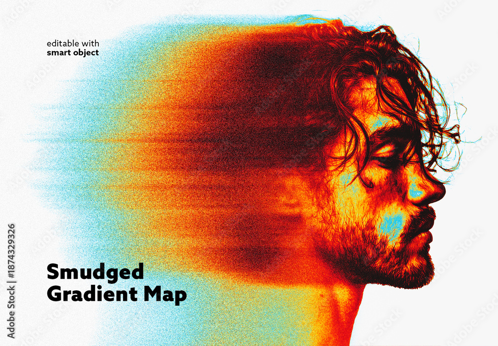 Smudged Gradient Map Stock Template | Adobe Stock