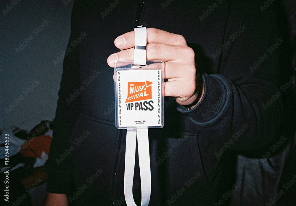 Concert Lanyard Mockup Stock Template | Adobe Stock